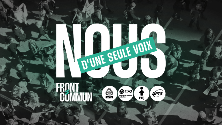 Outil numérique : Bandeau Facebook du Front commun - Front commun